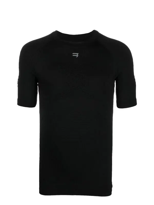 Balenciaga Sporty B Crewneck Athletic Top - Black