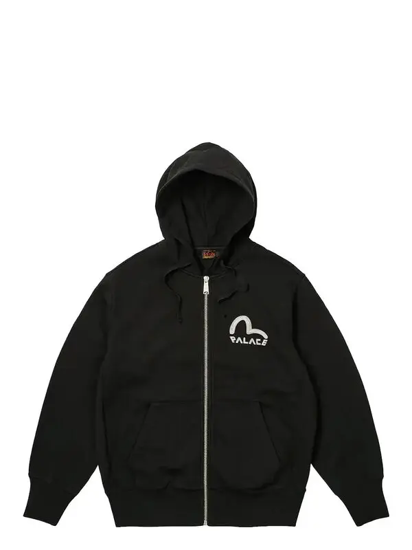PALACE X Evisu Zip Hoody Jacket - Black