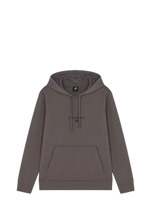 NEW BALANCE Solid Color Knit Hoodie - Tan