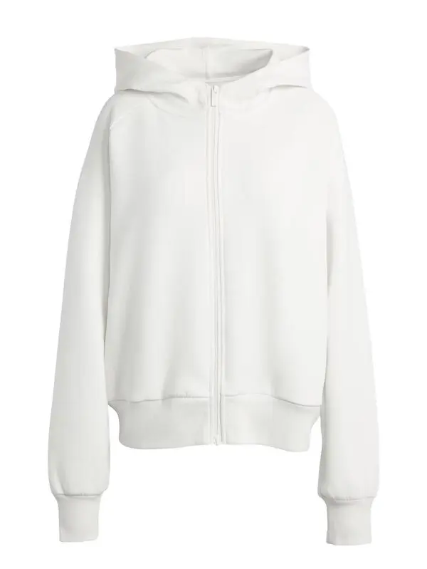 Adidas Soft Lux Full Zip Hoodie - Off White