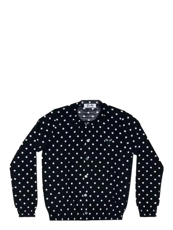 Play Comme Des Garcon Polka Dot Cardigan - Black