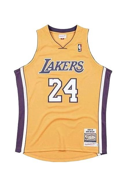 Mitchell & Ness X Nba Los Angeles Lakers 2008-09 Road Finals Jersey 'kobe Bryant 24 - Yellow