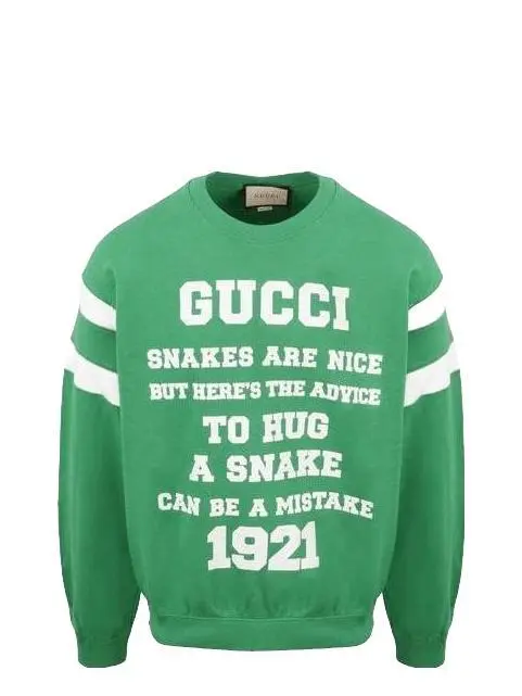 Gucci To Hug A Snake' Cotton Sweatshirt - Green