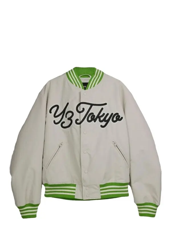 Adidas Y-3 Tokyo Varsity Jacket - Grey/green
