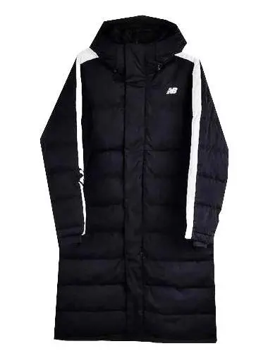 NEW BALANCE Long Down Parka - Black/white
