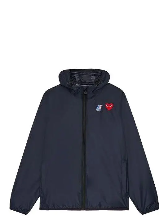 Play Comme Des Garcon X K-way Zip Jacket - Navy