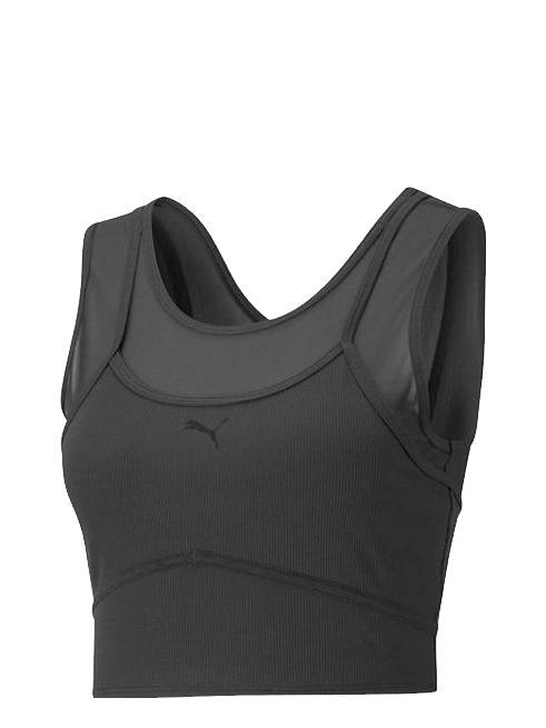PUMA Studio Layered Crop Top - Black