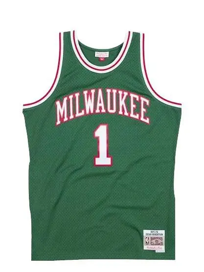 Mitchell & Ness Milwaukee Bucks 1971-72 Oscar Robertson Road Swingman Jersey - None