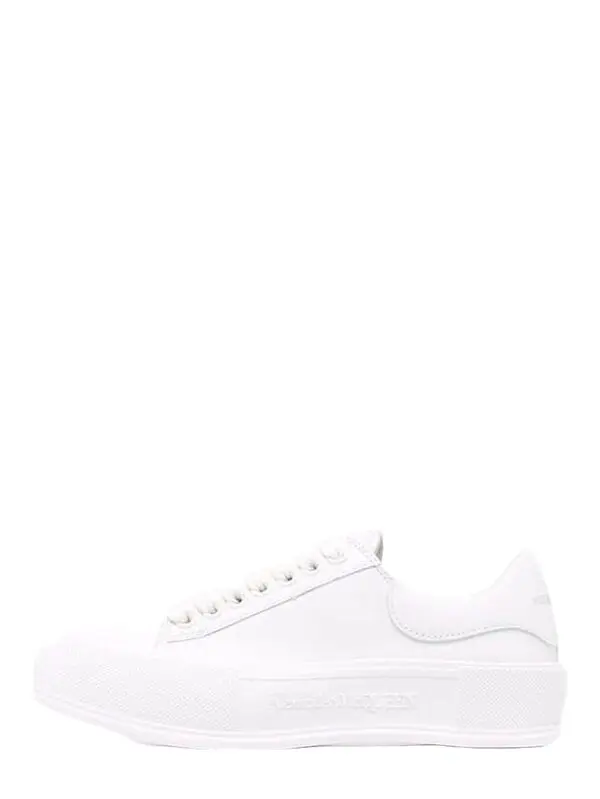 Alexander McQueen Deck Plimsoll Lace-up Sneakers - White