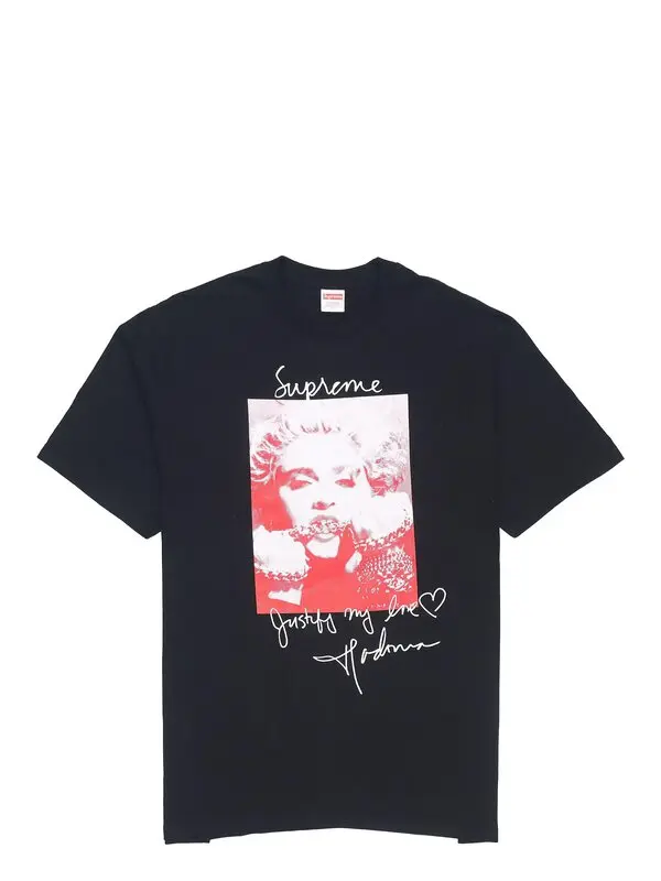 Supreme Fw18 Madonna Tee Character Avatar Printing Short Sleeve - Black