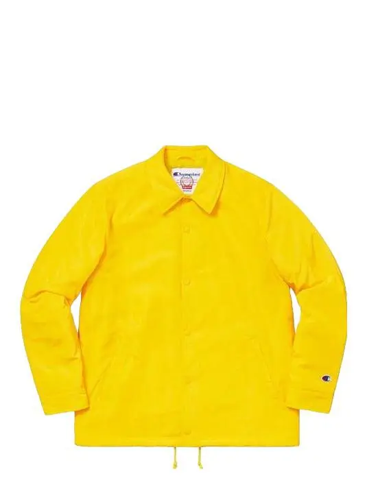 Supreme Fw18 X Champion Label Coaches Jacket - Yellow