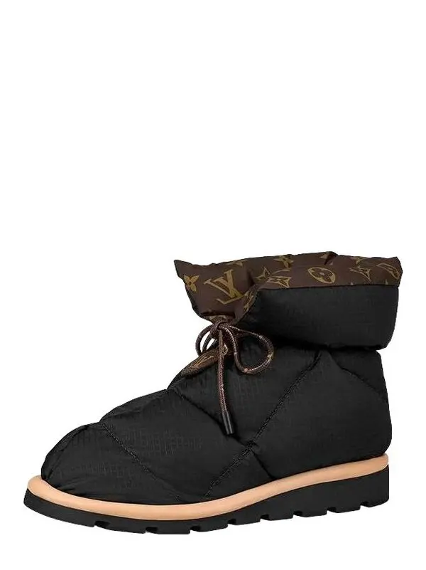 LOUIS VUITTON Pillow Comfort Ankle Boots - Black/brown/beige
