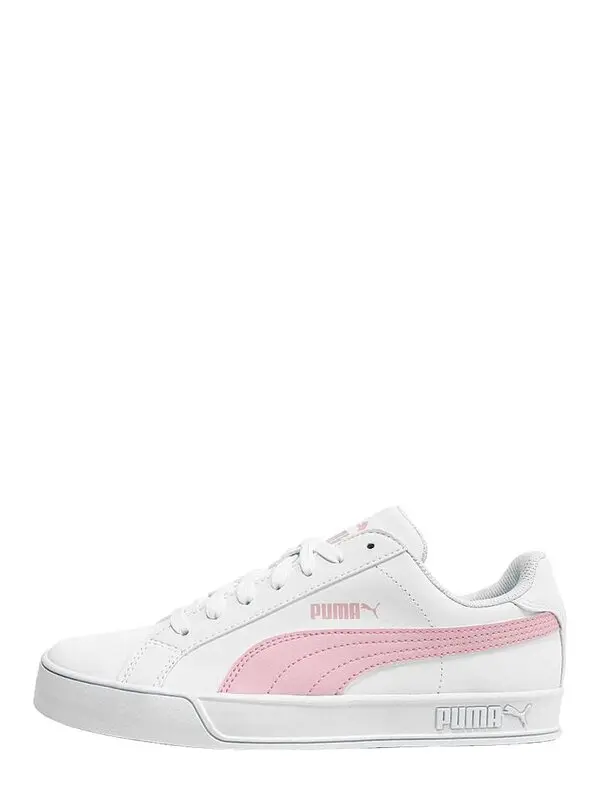 PUMA Smash Vulc Low Top Sneakers - White/pink