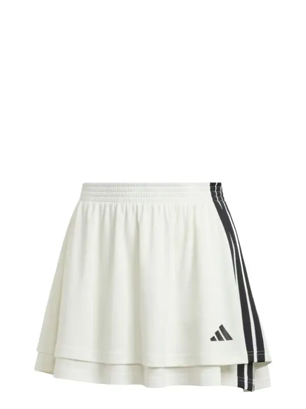 Adidas House Of Tiro Skirt With Signature Stripes - Off White/black