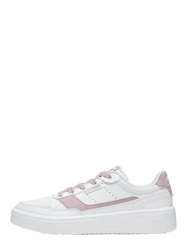 LI-NING Qingyi Skate Shoes - White/pink