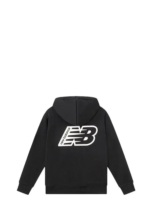 NEW BALANCE Classic Casual Logo Print Hoodie - Black/white