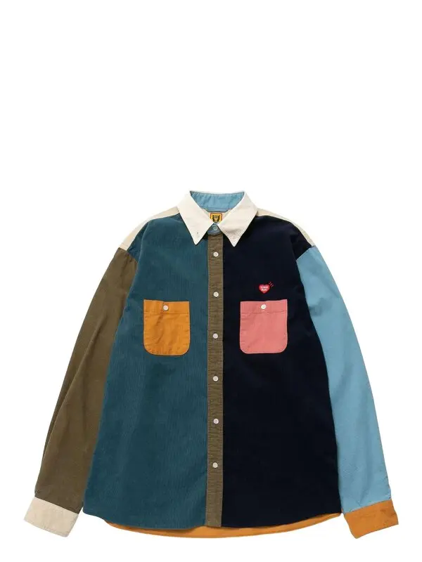 HUMAN MADE Crazy Corduroy Shirt 'blue - Multi-color