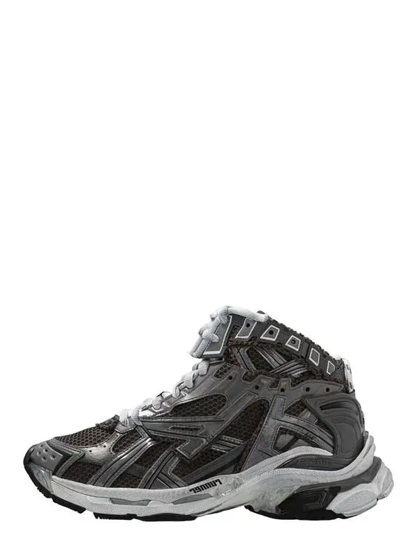 Balenciaga Runner High Top Sneakers - Grey/black/white