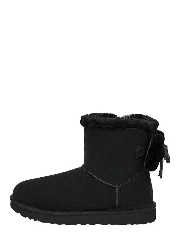 UGG Classic Double Bow Mini Boots - Black