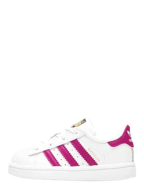 Adidas Superstar Low Top Sneakers - White/pink