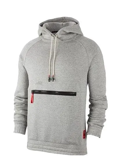 Nike Kyrie Basketball Sports Fleece Lined Knit Hoodie - Grey