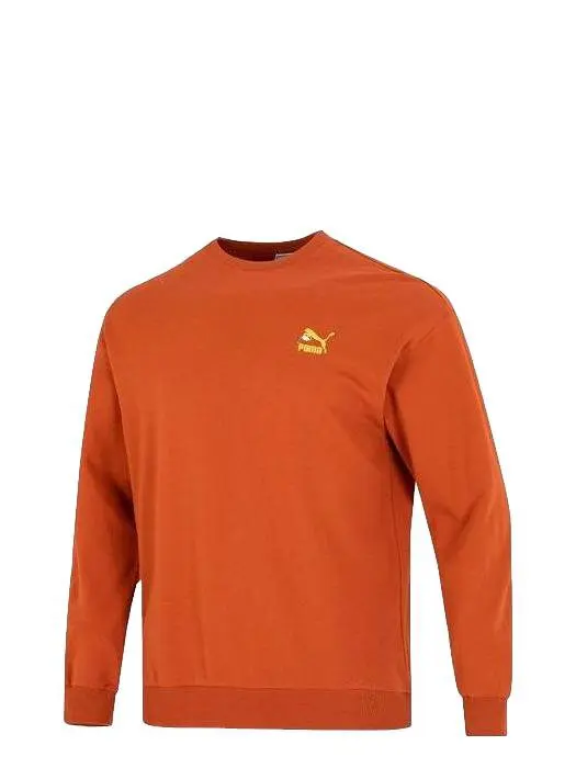 PUMA Logo Crew Neck Sweatshirt - Orange/yellow
