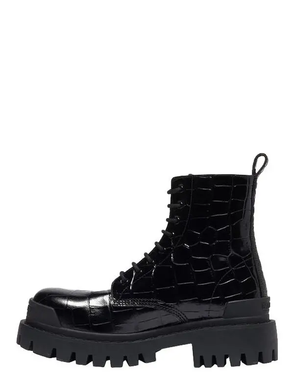 Balenciaga Strike Combat Boots - Black