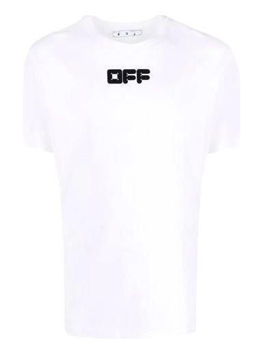 Off-White Fw21 Logo Printing Short Sleeve Loose Fit - White