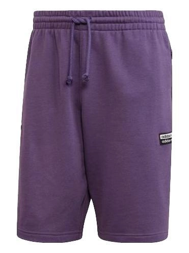 Adidas Originals Logo Print Sports Shorts - Purple