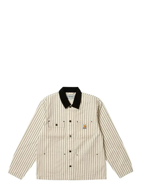 PALACE X Carhartt Wip Hickory Wax Coat - Beige/black