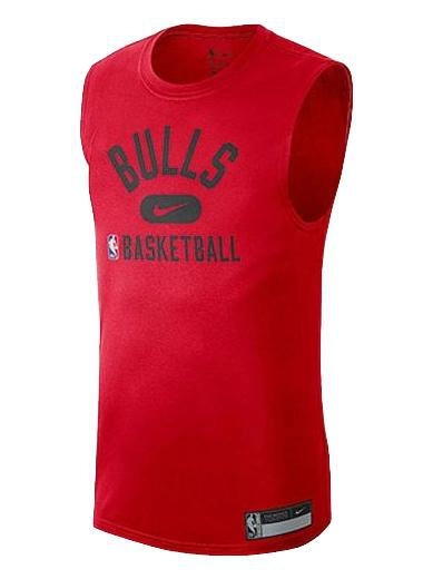 Nike Dri-fit Chicago Bulls Sleeveless Performance T-shirt - Red
