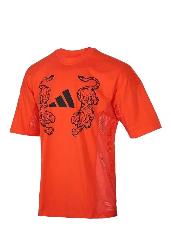Adidas Graphic T-shirt 'orange Black - Orange/black