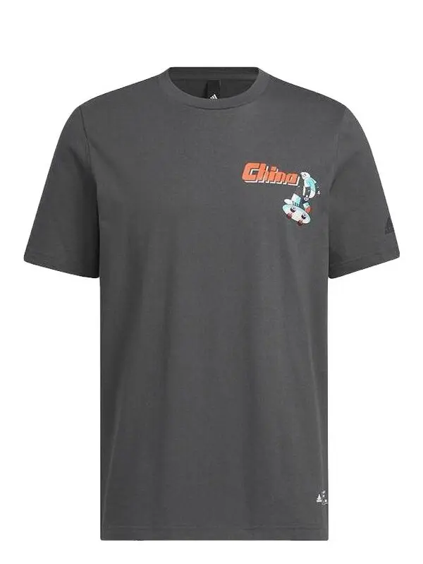 Adidas China Graphic T-shirts - Grey