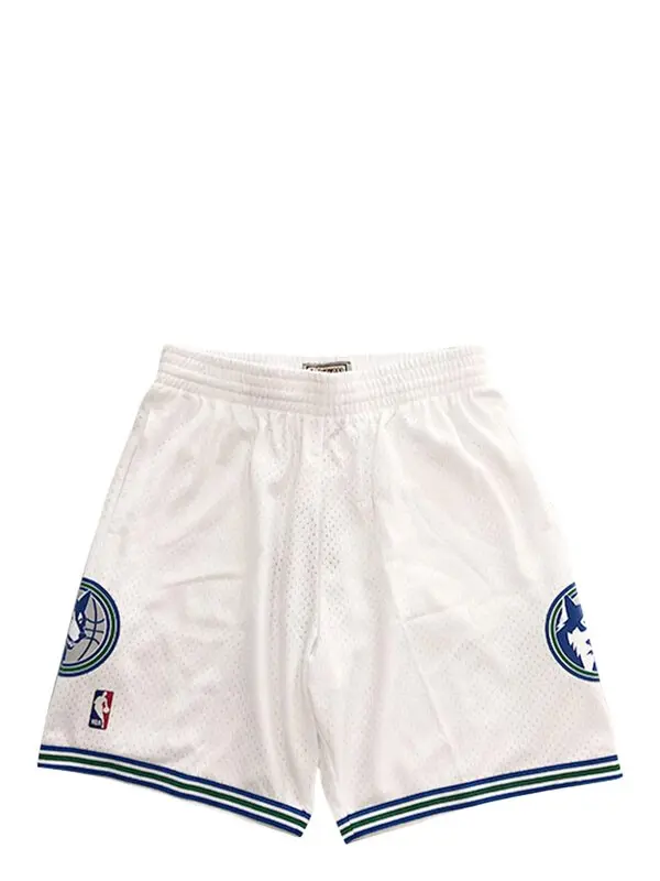 Mitchell & Ness Minnesota Timberwolves 1995-96 Nba Swingman Shorts - White/blue/green