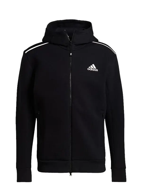 Adidas Zne Hood Logo Printing Sports Hooded Jacket - Black