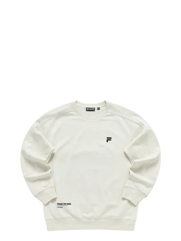 FILA FUSION Letter Printed Sweatshirt - Grey/black