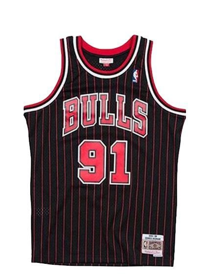Mitchell & Ness Nba Chicago Bulls 95-96 Dennis Rodman Swingman Jersey - Black/red