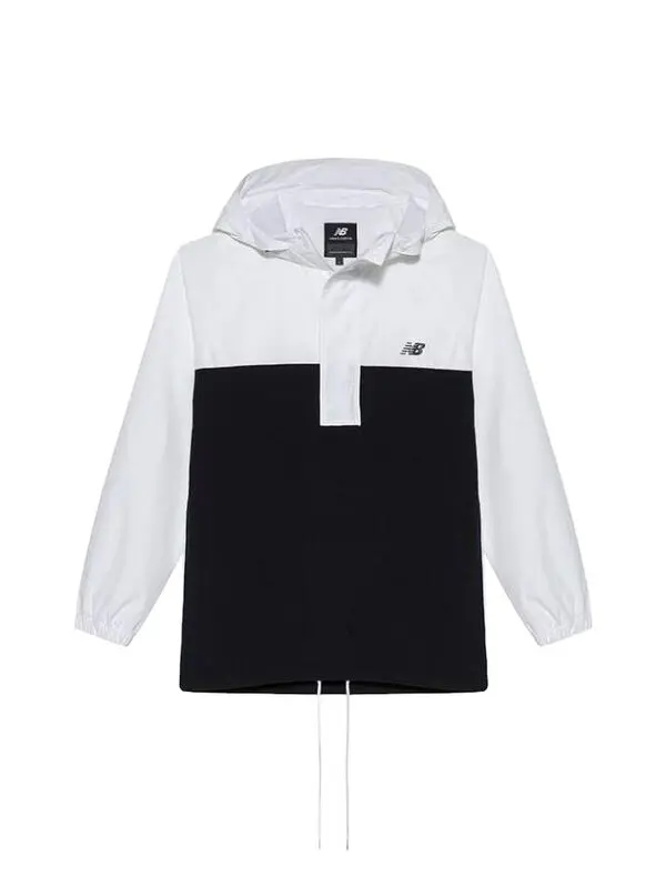 NEW BALANCE Fleece Windbreaker Jacket - White/black