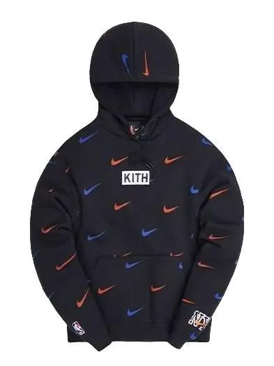 Kith X Nike New York Knicks Aop Hoodie - Black