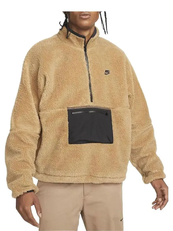 Nike Club Fleece Anorak Half-zip Pullover - Khaki