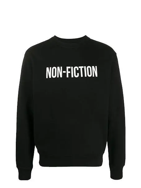 Off-White Non-fiction" Printed Pullover - Black