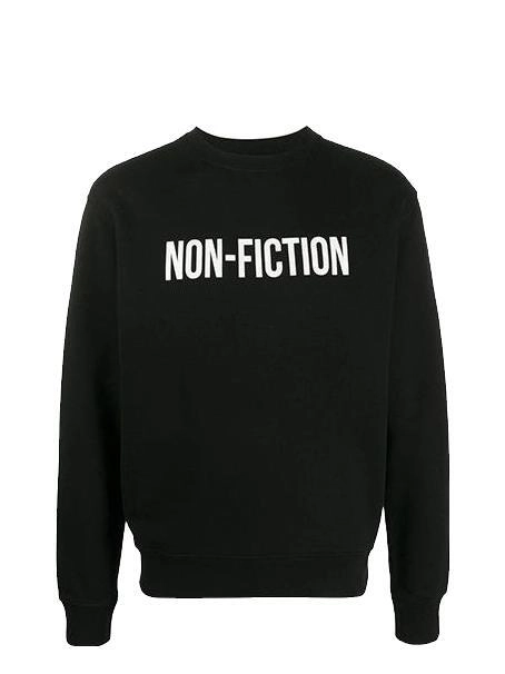 Off-White Non-fiction" Printed Pullover - Black
