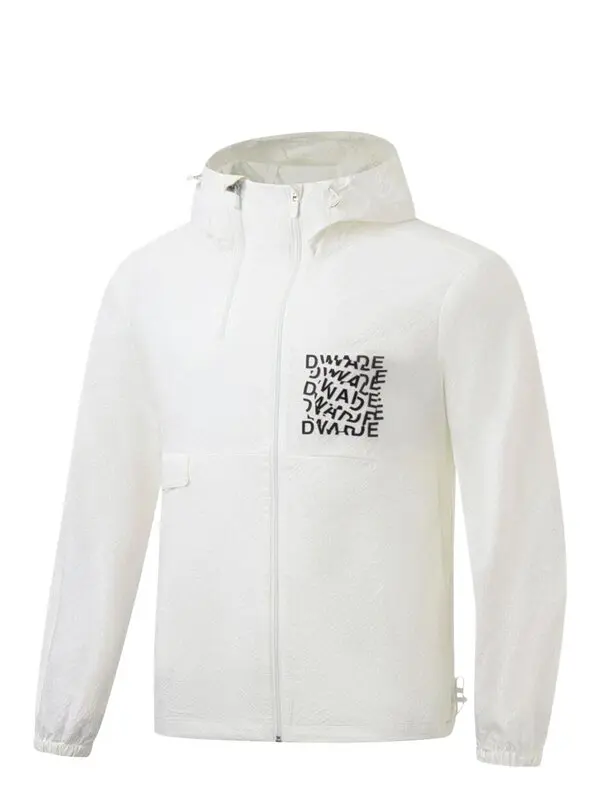 LI-NING Way Of Wade Graphic Full Zip Hooded Jacket - White/black