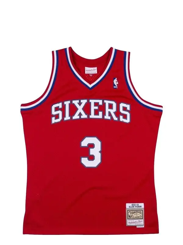 Mitchell & Ness X Nba Philadelphia 76ers 2002-03 Swingman Jersey 'allen Iverson - Red/white