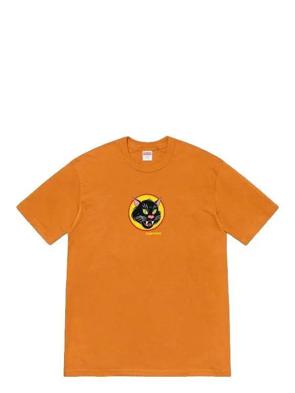 Supreme Black Cat Tee - Orange