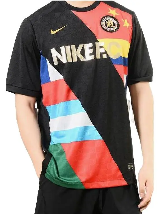 Nike Fc Graphic Short Sleeve T-shirt - Black/multi-color