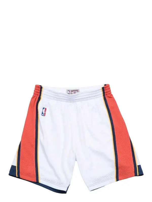 Mitchell & Ness Golden State Warriors Home 2009-10 Nba Swingman Shorts - White/orange/navy