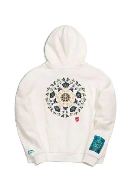 LI-NING Paris Fashion Week Embroidered Hoodie - White/blue
