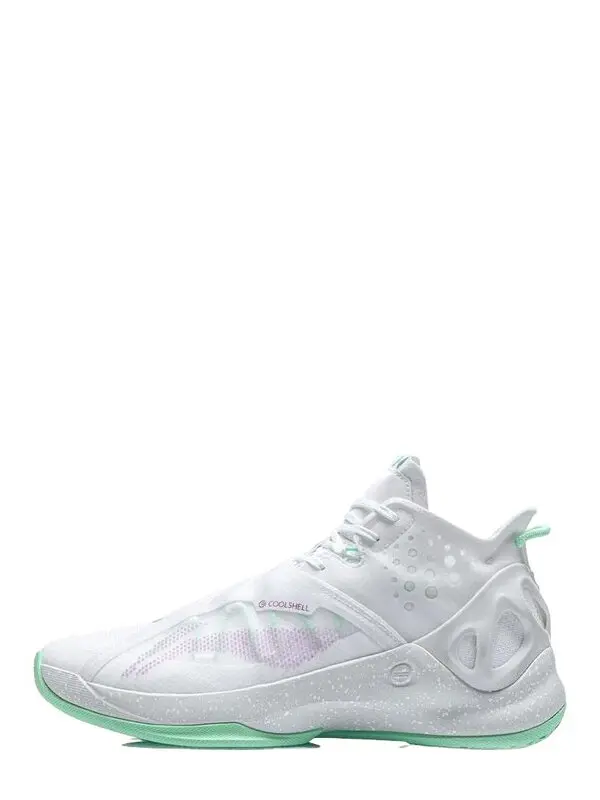 LI-NING Cushion Comfort Basketball Shoes - White/green
