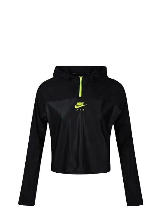 Nike Half Zipper Hooded Track Jacket - Black